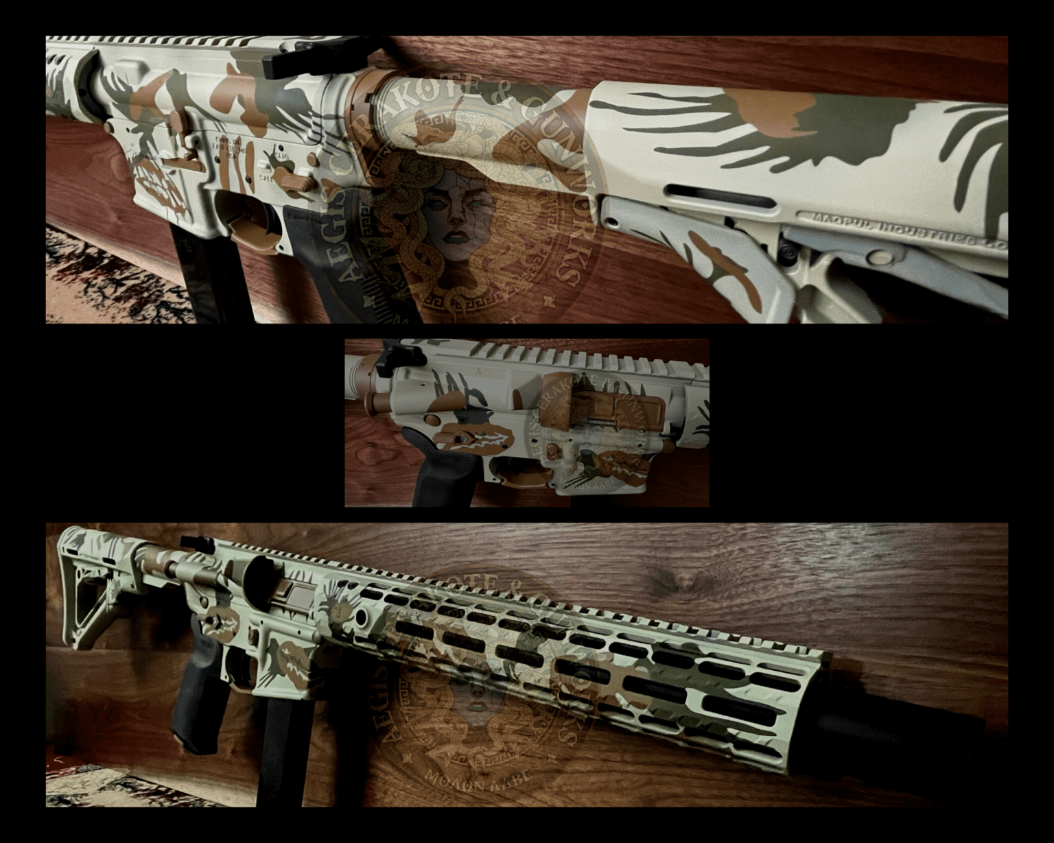 Rhodesian Brush Camo Rifle Stencil | Aegis Cerakote & Gunworks