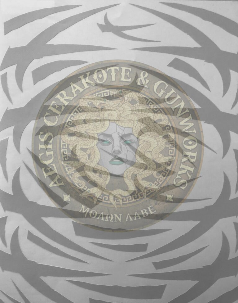 Crossed Swords Rifle Stencil | Aegis Cerakote & Gunworks